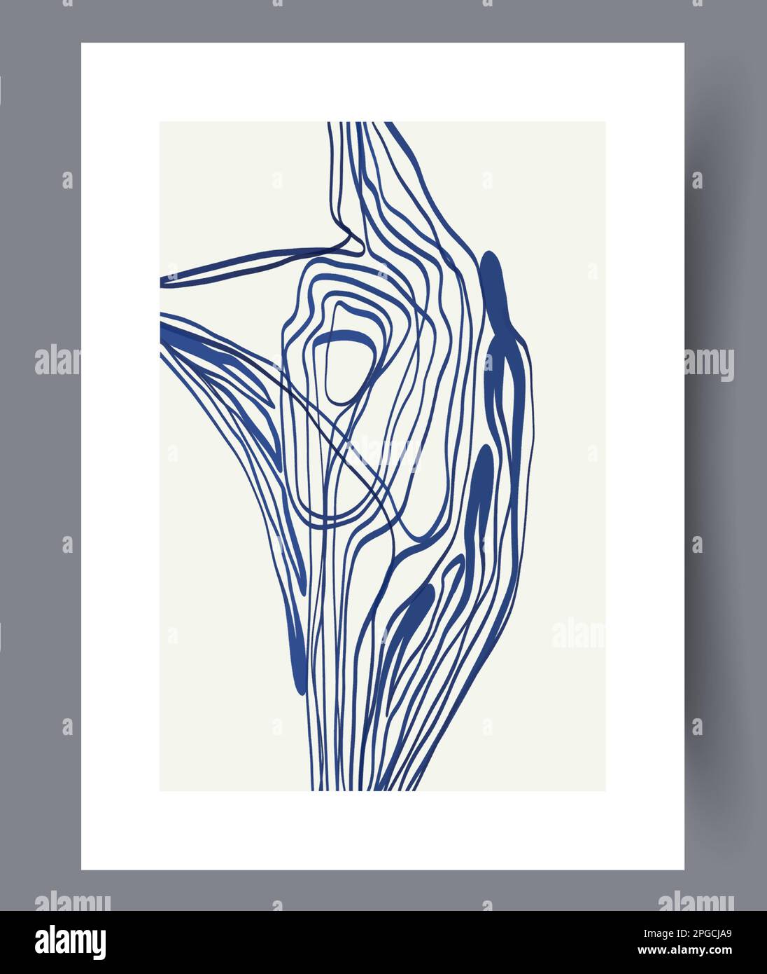 Abstract lines tortuous awareness wall art print Stock Vector Image ...