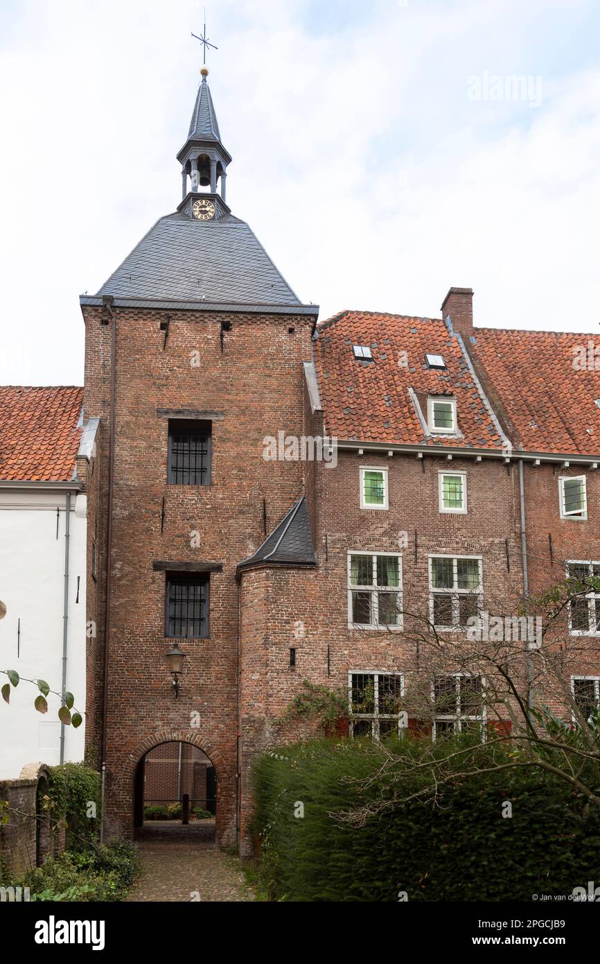 Medieval prison tower and part of the wall houses in Amersfoort ...