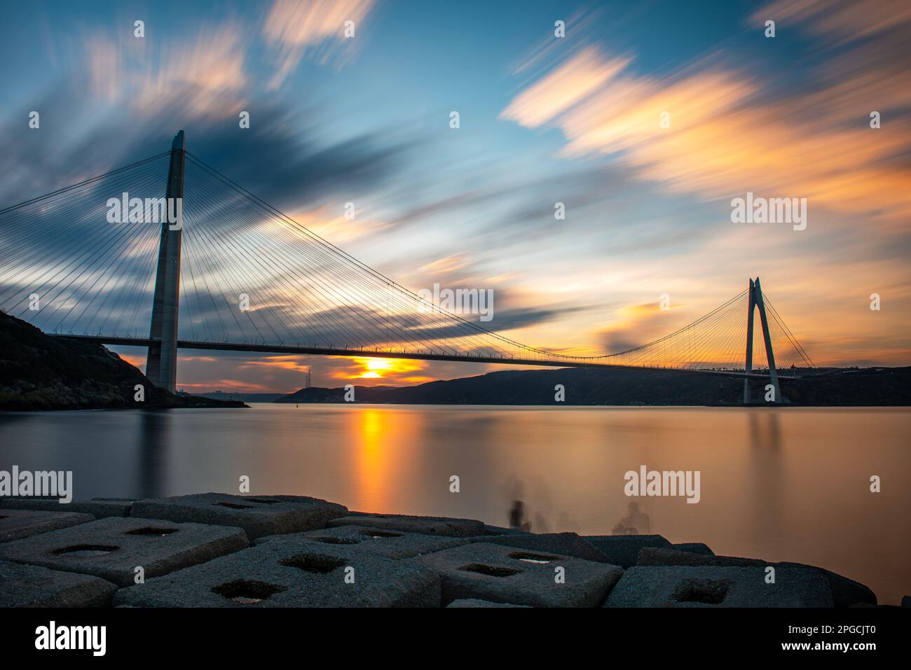 Yavuz Sultan Selim Bridge in Istanbul, Turkey. 3rd bridge of Istanbul ...