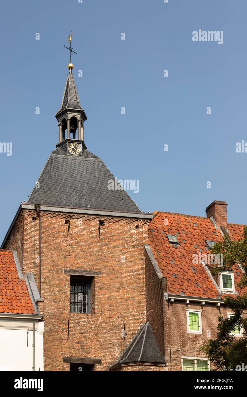 Medieval prison tower and part of the wall houses in Amersfoort ...