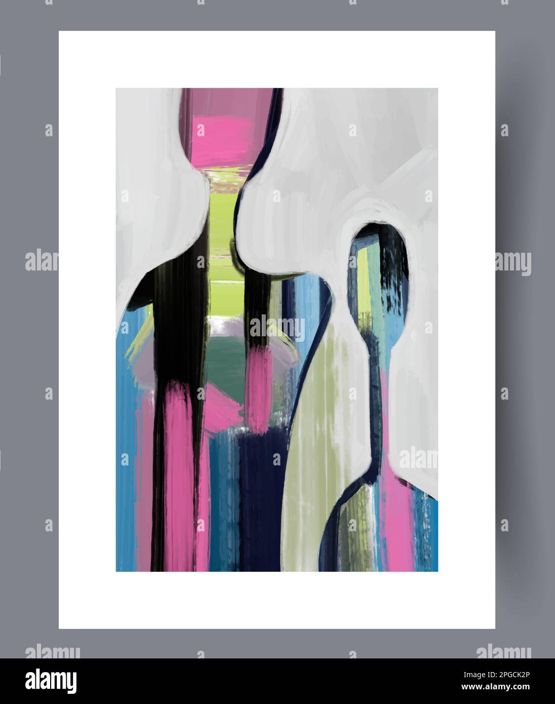 Portrait people friendly men wall art print Stock Vector Image & Art ...