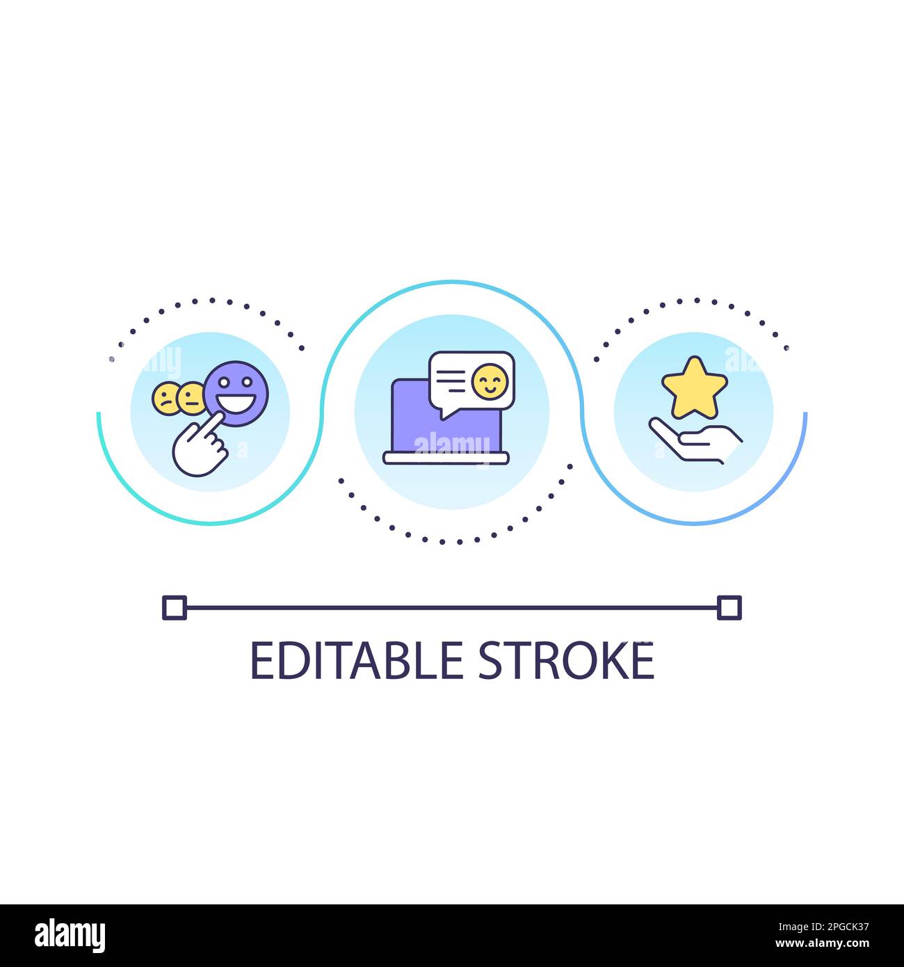 Customer feedback about product loop concept icon Stock Vector Image ...