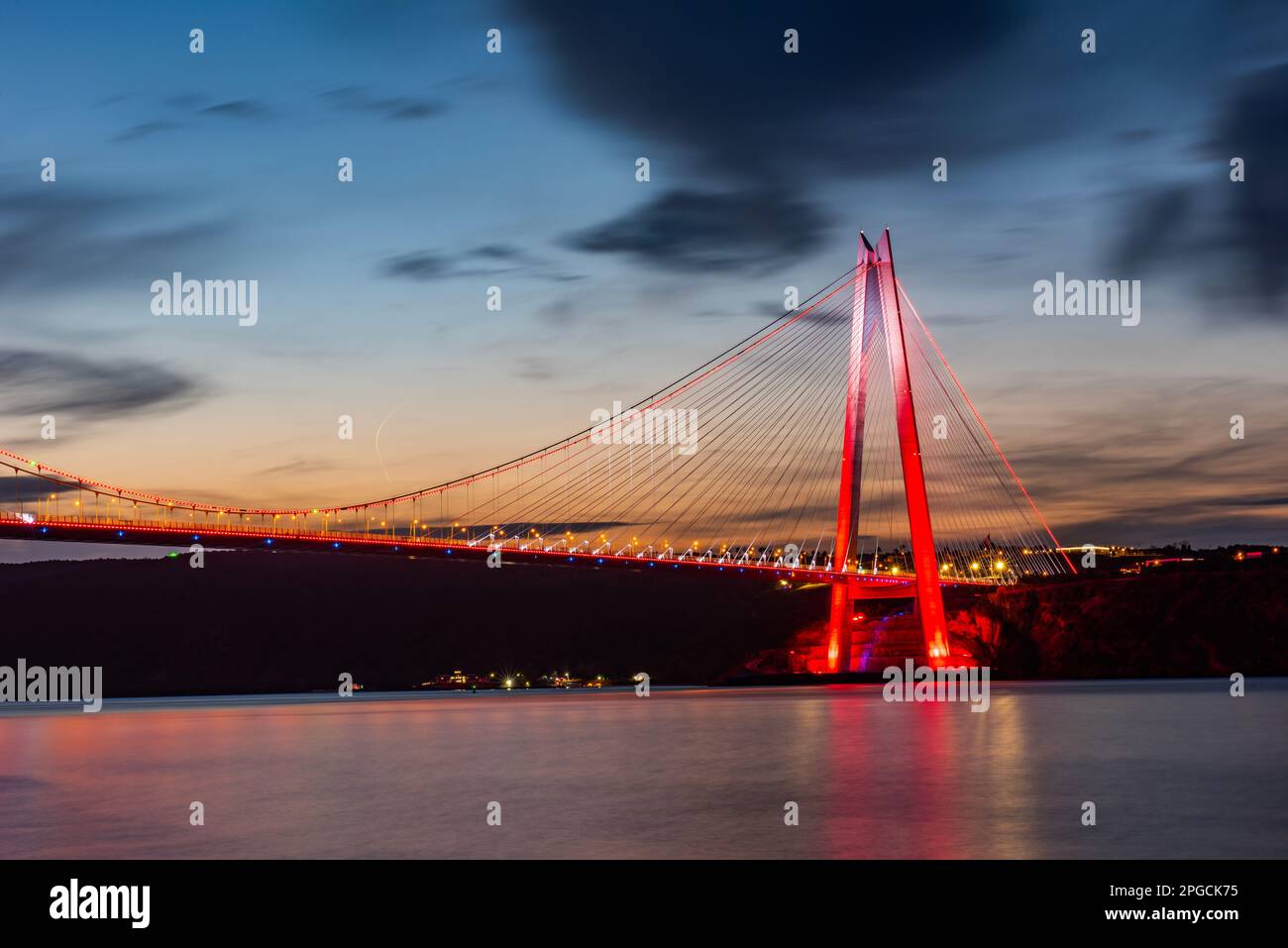Yavuz Sultan Selim Bridge in Istanbul, Turkey. 3rd bridge of Istanbul ...