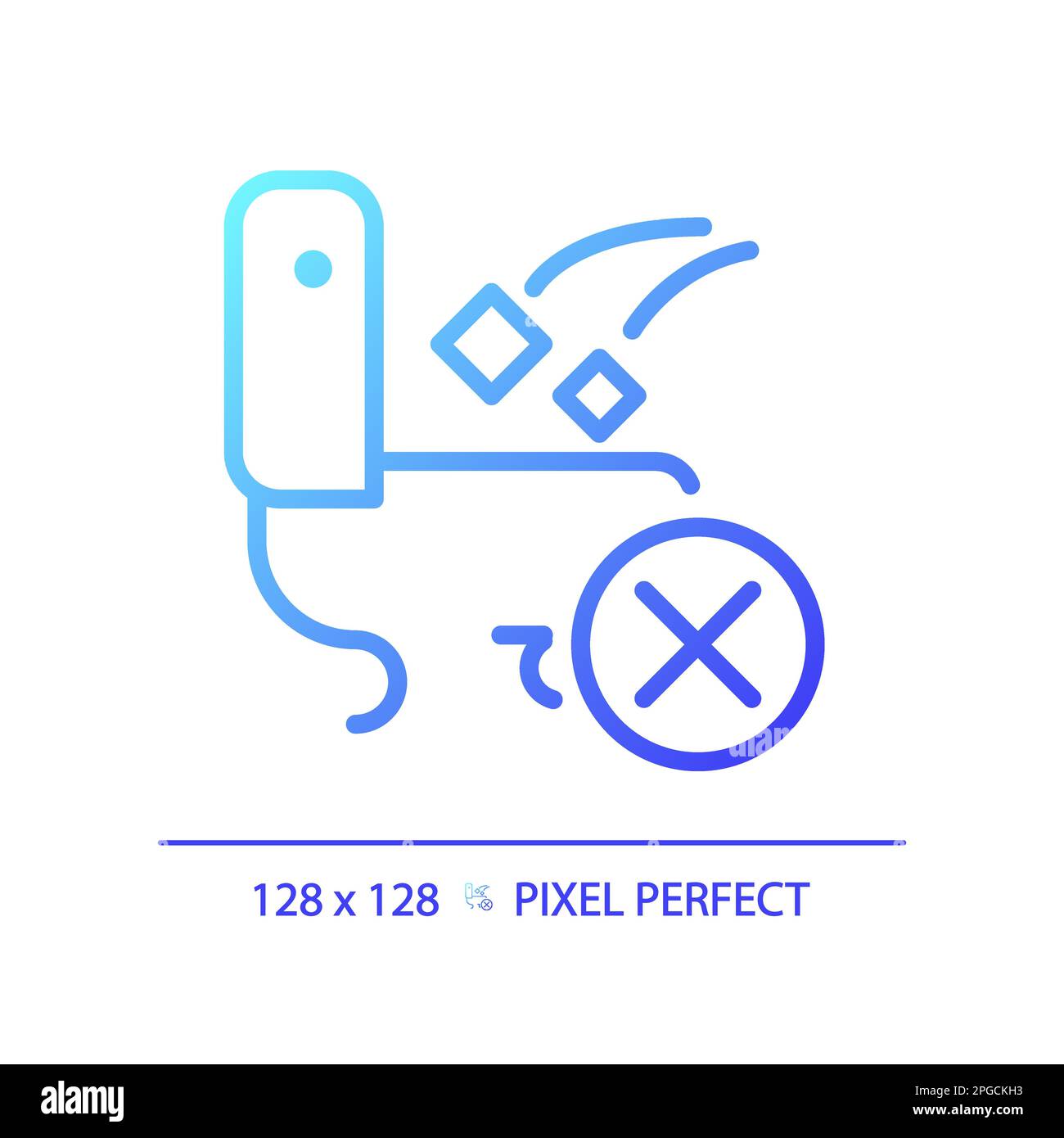 Do not throw trash in toilet pixel perfect gradient linear vector icon Stock Vector Image & Art ...