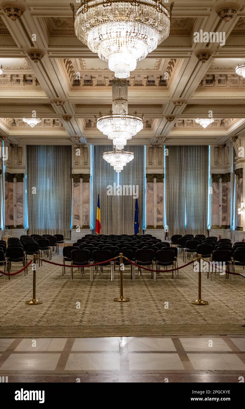 Conference seating in a state room inside the Parliament buildings in ...