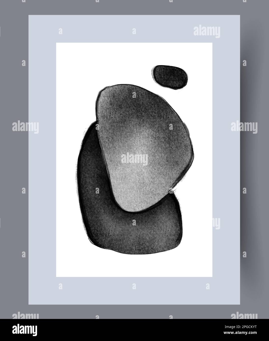 Abstract elements drawn shapes wall art print Stock Vector Image & Art ...