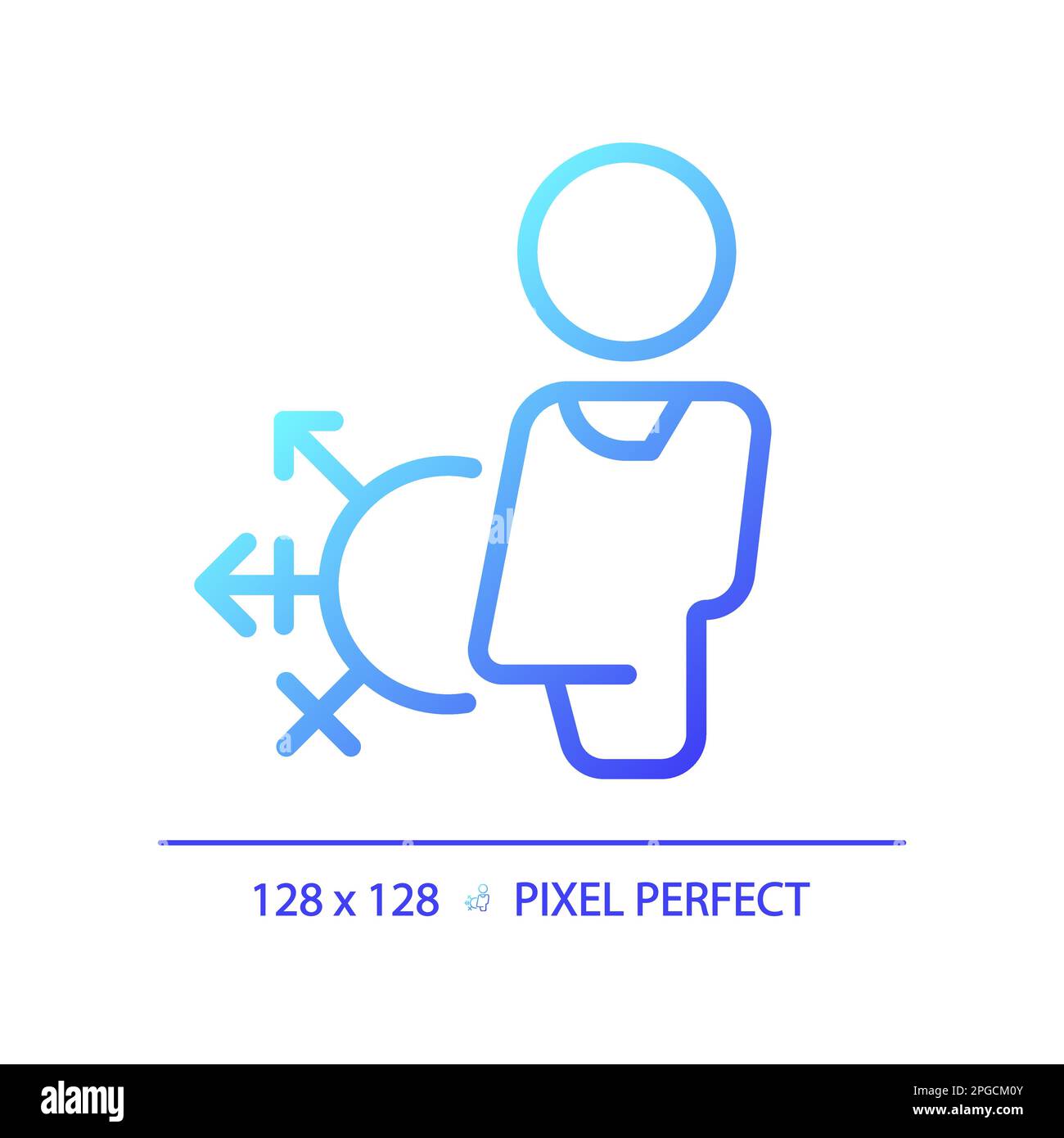 Gender neutral toilet pixel perfect gradient linear vector icon Stock ... Gender neutral toilet pixel perfect gradient linear vector icon Stock ...