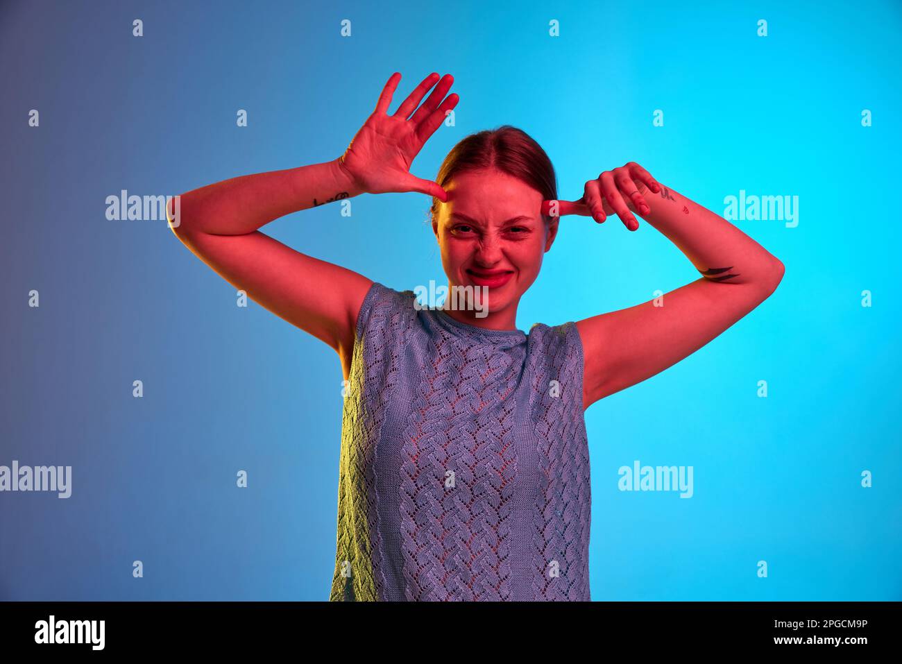 Crazy hand gestures hi-res stock photography and images - Alamy