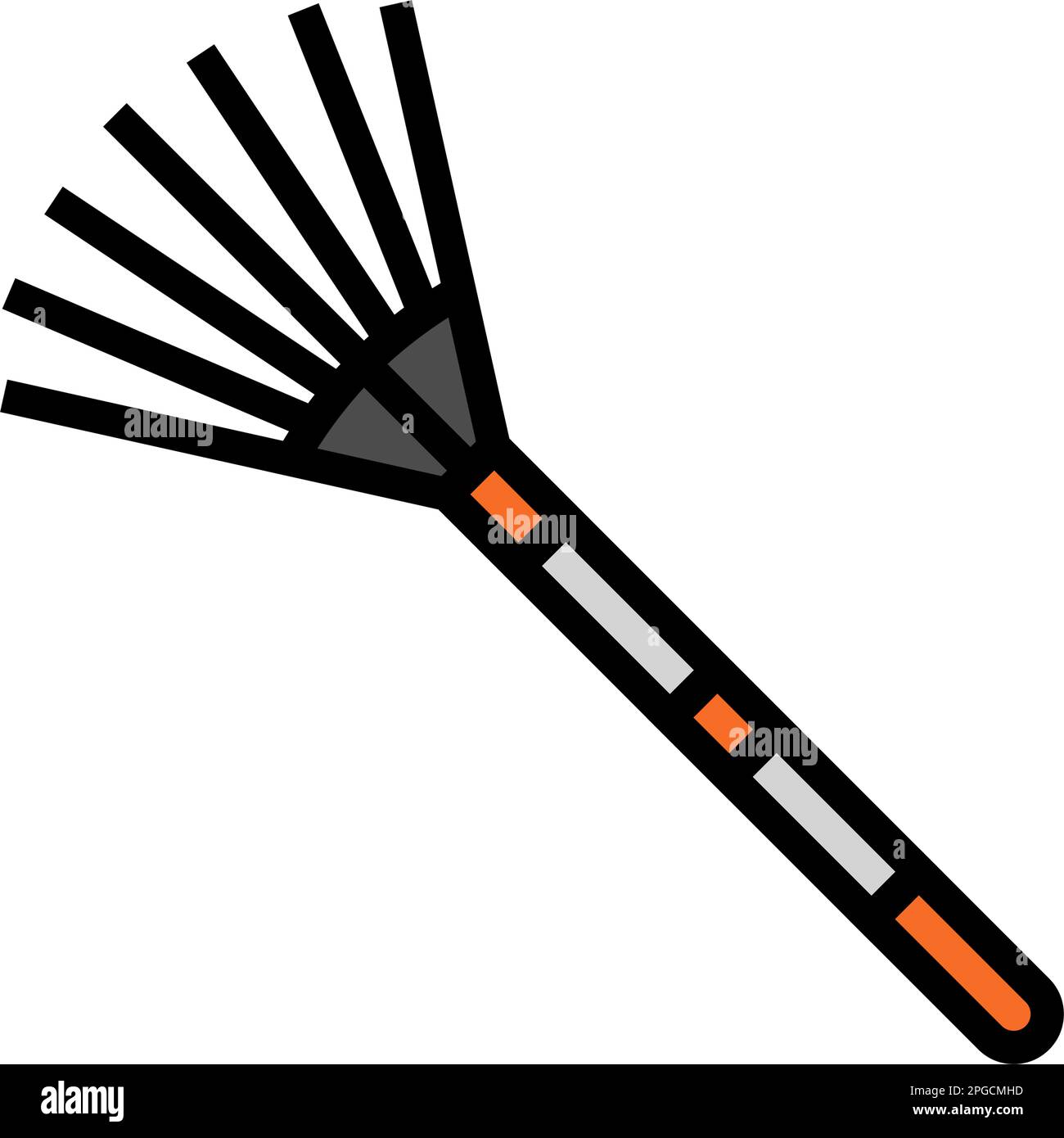 rake garden tool color icon vector illustration Stock Vector Image ...