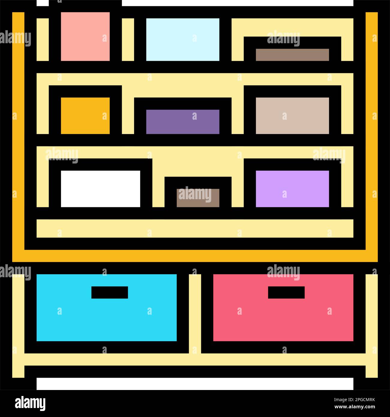 kid bookshelf bedroom color icon vector illustration Stock Vector Image ... kid bookshelf bedroom color icon vector illustration Stock Vector Image ...