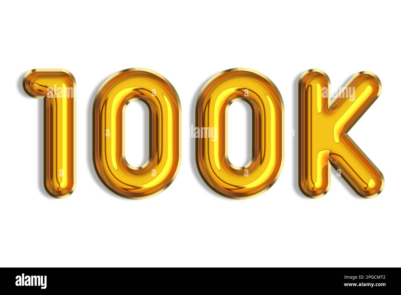 100 or one hundred. Banner, realistic 3d gold helium balloons, logo ...