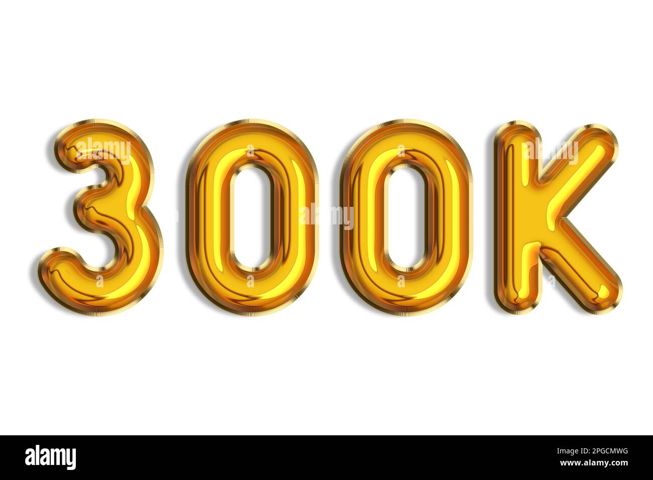 300 or three hundred. Banner, realistic 3d gold helium balloons, logo ...