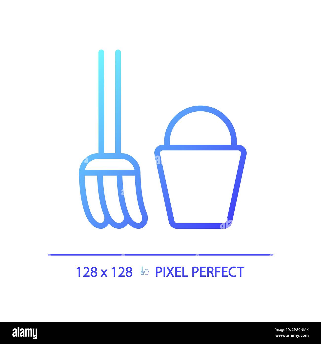 Staff only enclosure pixel perfect gradient linear vector icon Stock ...