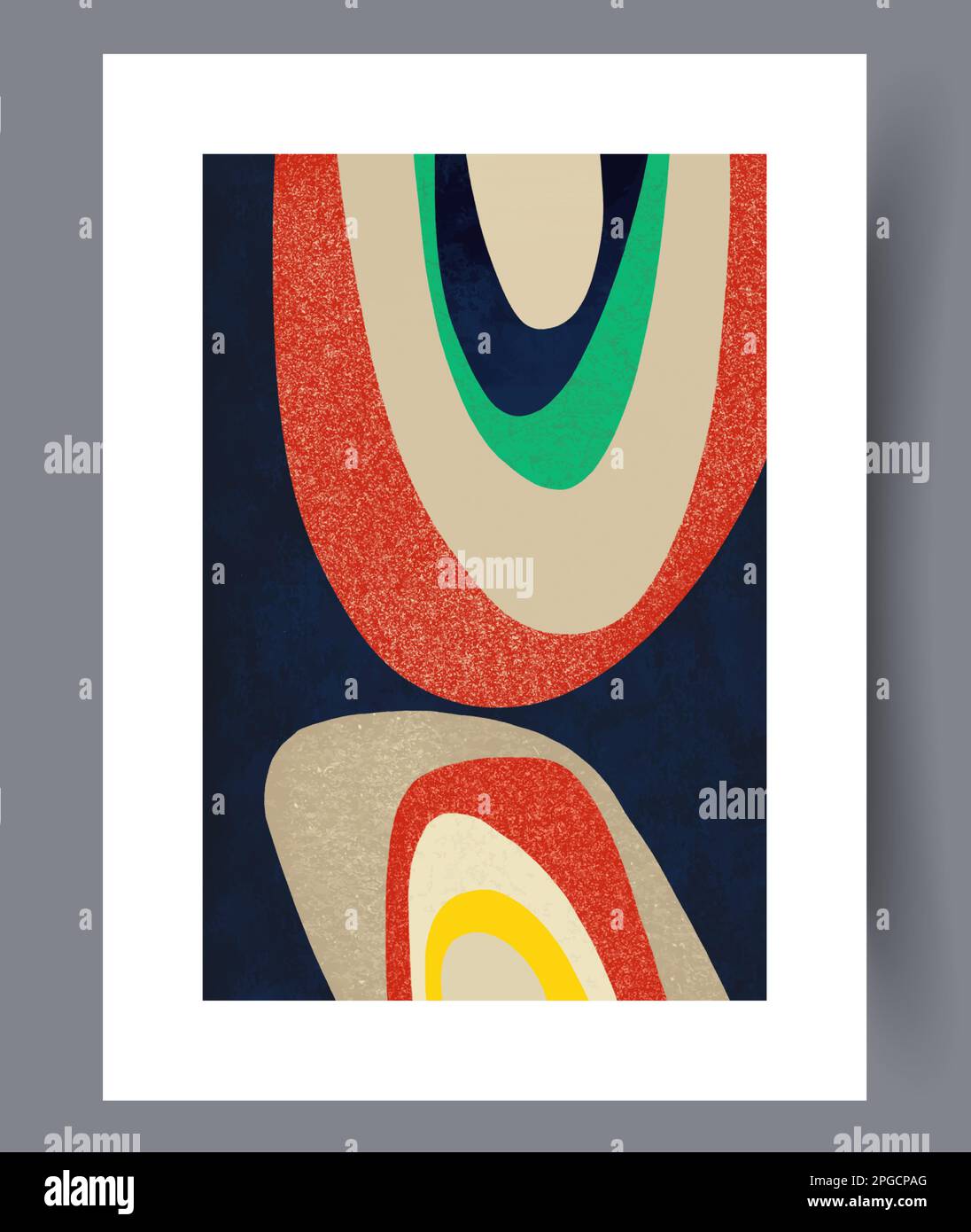 Abstract rings bohemian geometry wall art print Stock Vector Image ...
