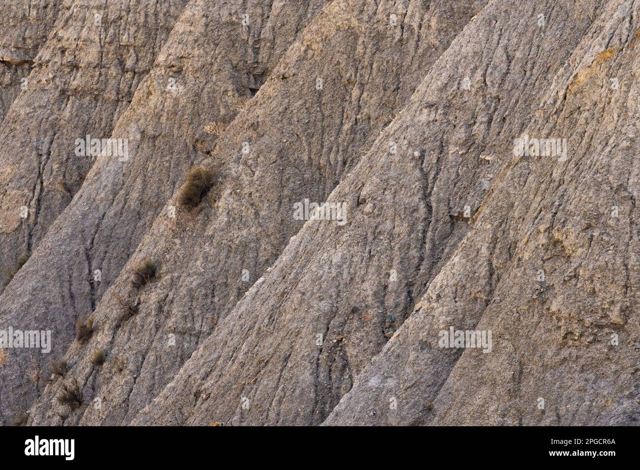 Top view of desert with rough dry uneven surface of rocky cliff in ...