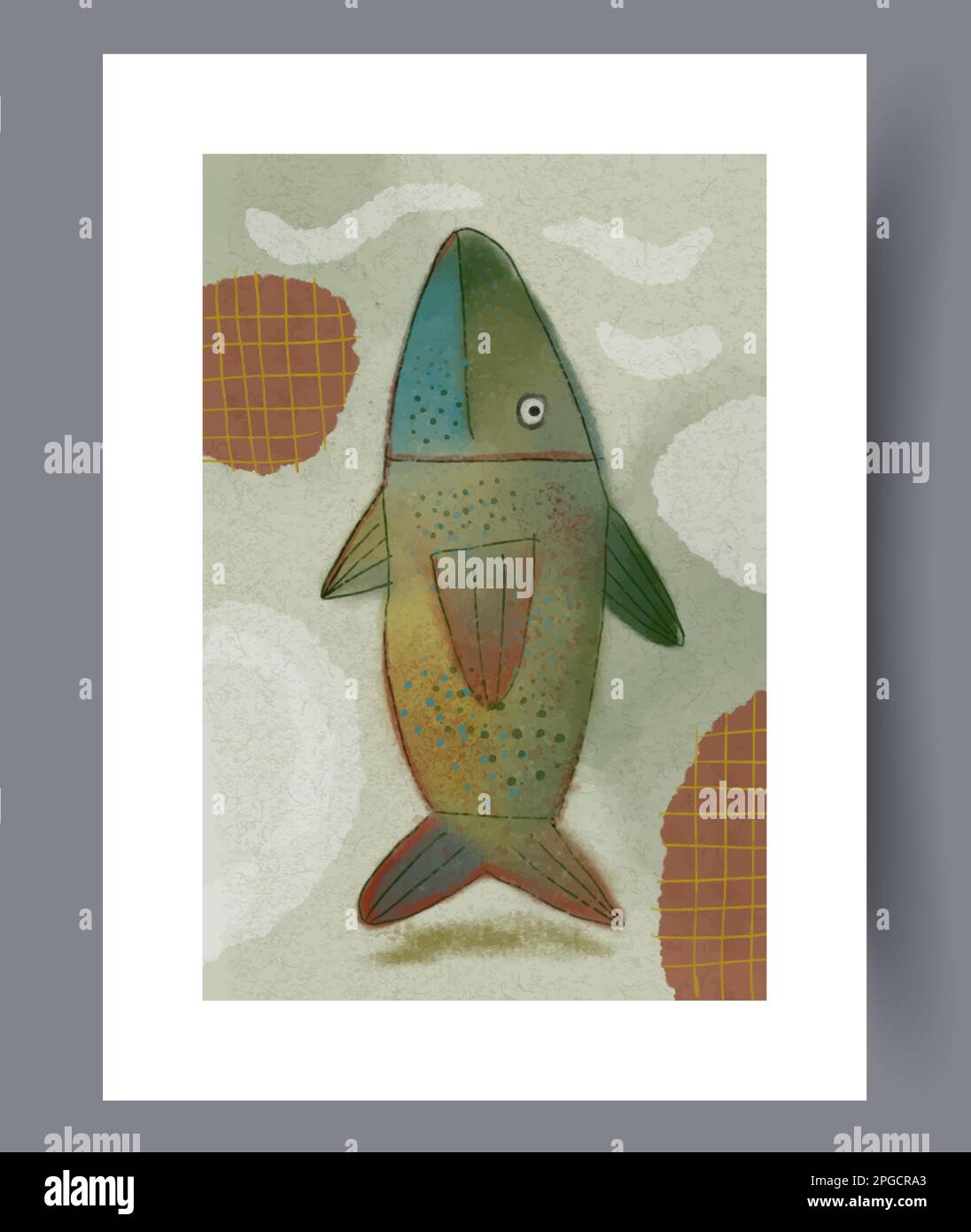 Digital art artwork fish underwater Stock Vector Images - Alamy