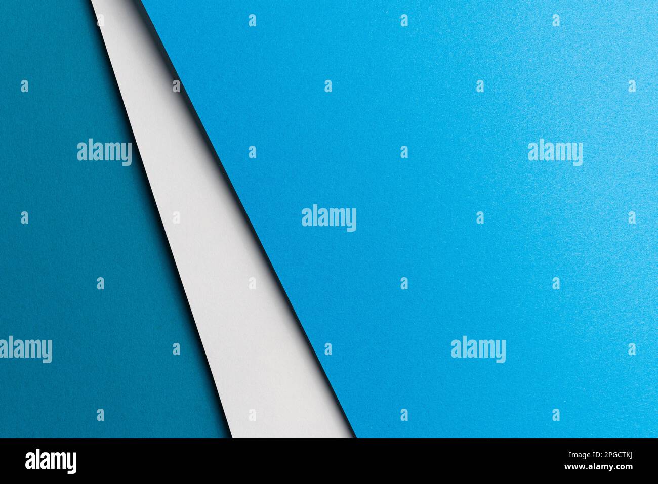 Layout of colorful cardboard sheets in blue and white shades Stock ...