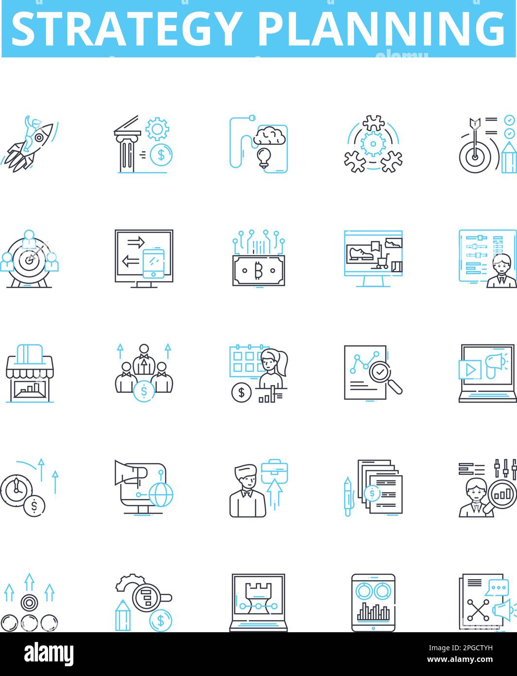 strategy planning vector line icons set. Strategy, Planning, Strategy ... strategy planning vector line icons set. Strategy, Planning, Strategy ...