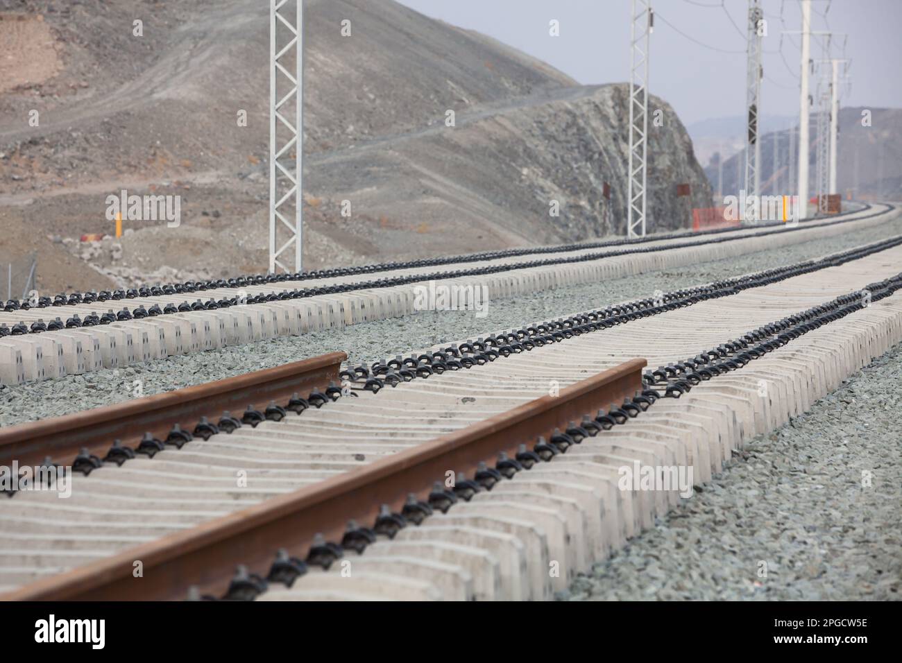 Infrastructure development of laying of dual high speed railway tracks ...