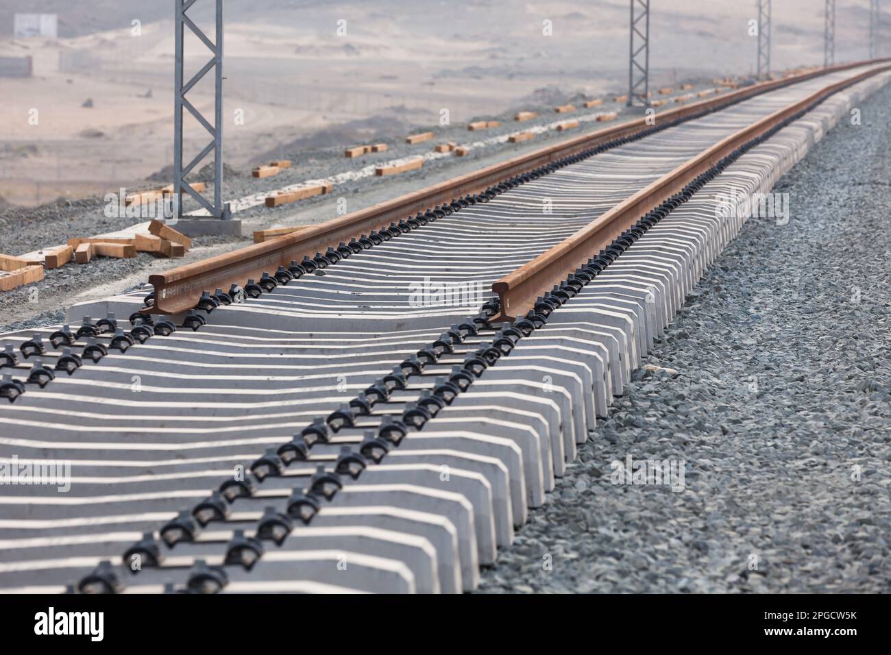 Infrastructure development of laying of dual high speed railway tracks ...