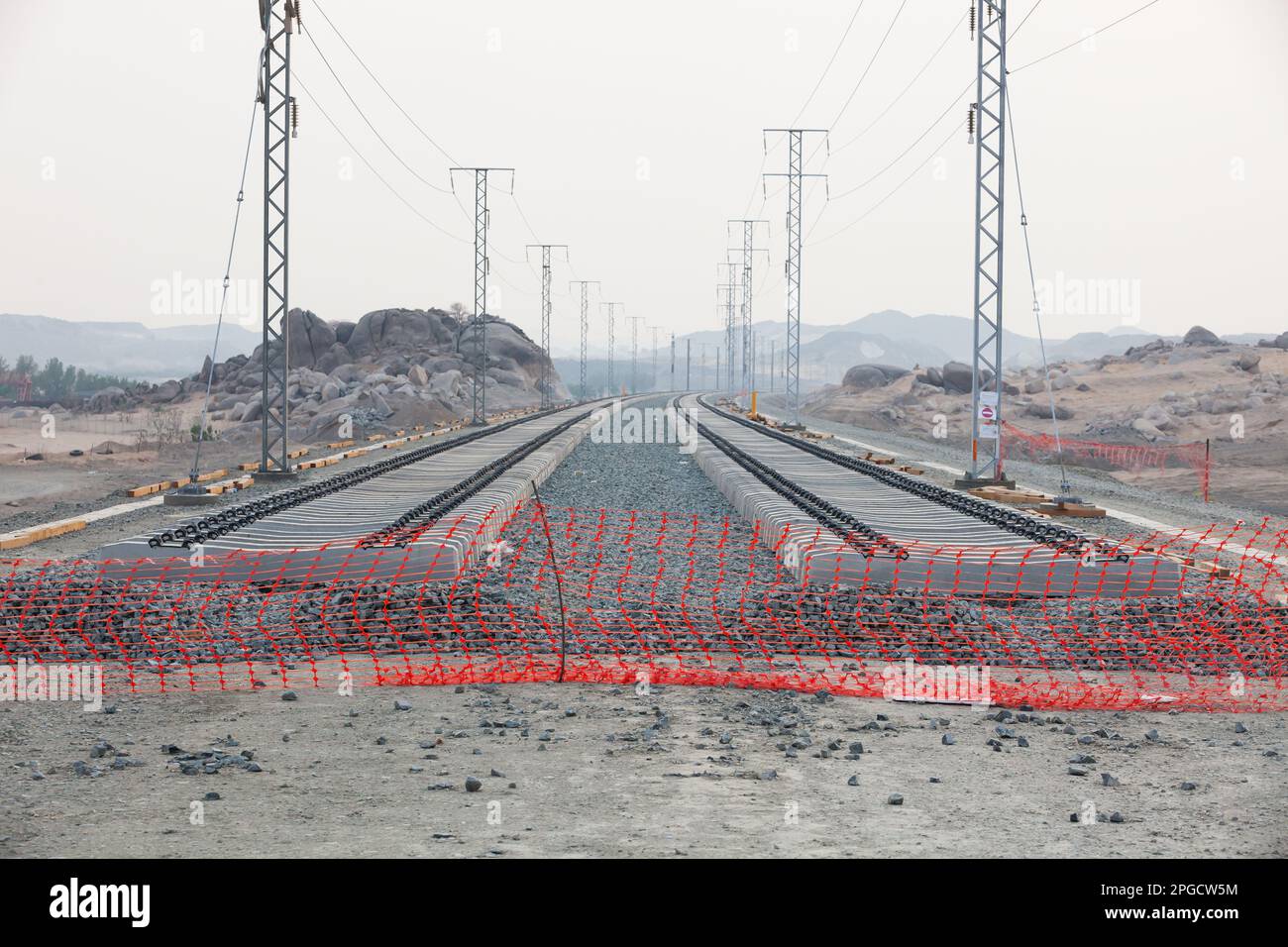 Infrastructure development of dual high speed railway tracks equipped ...