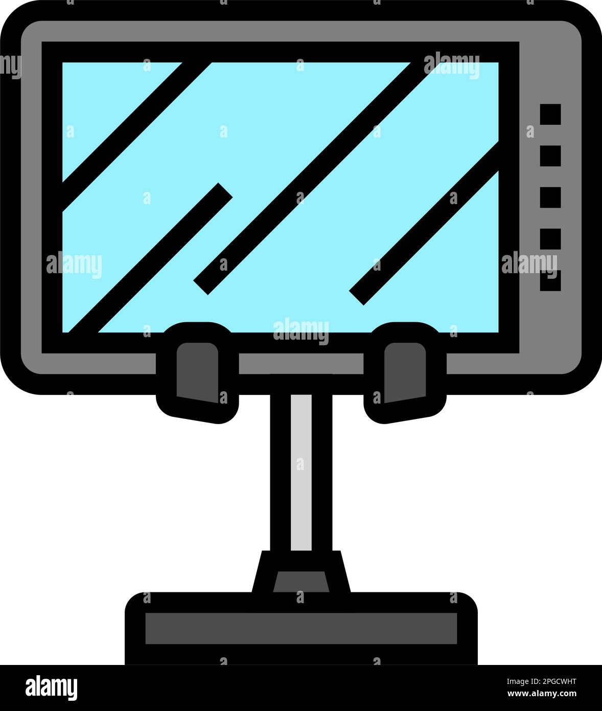 phone stand desk home office color icon vector illustration Stock ...