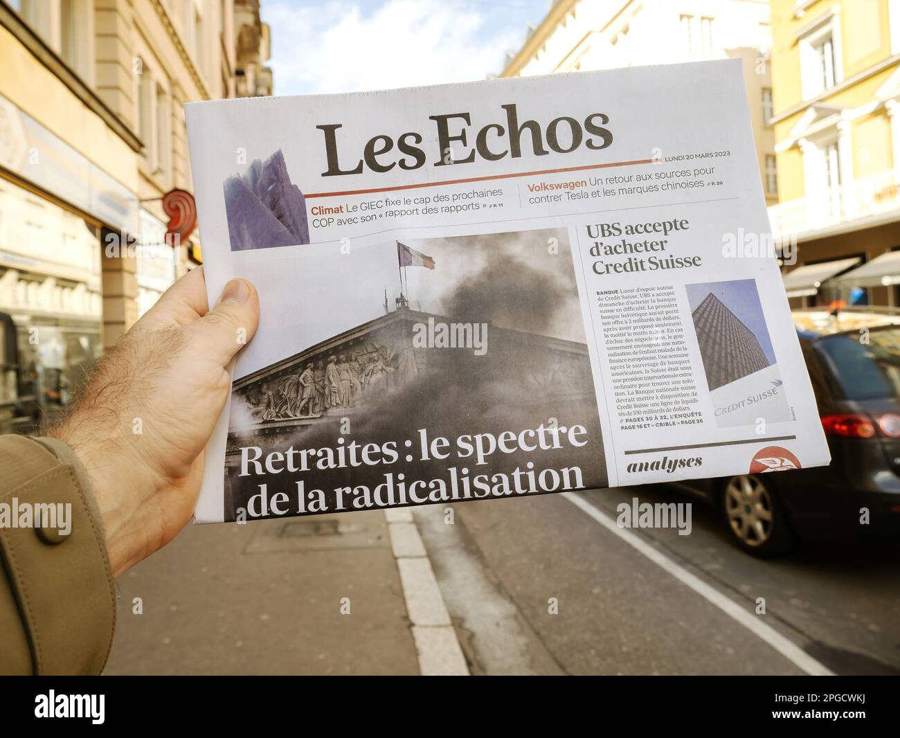 Paris, France - Mar 20, 2023: The specter of radicalization - retiring ...