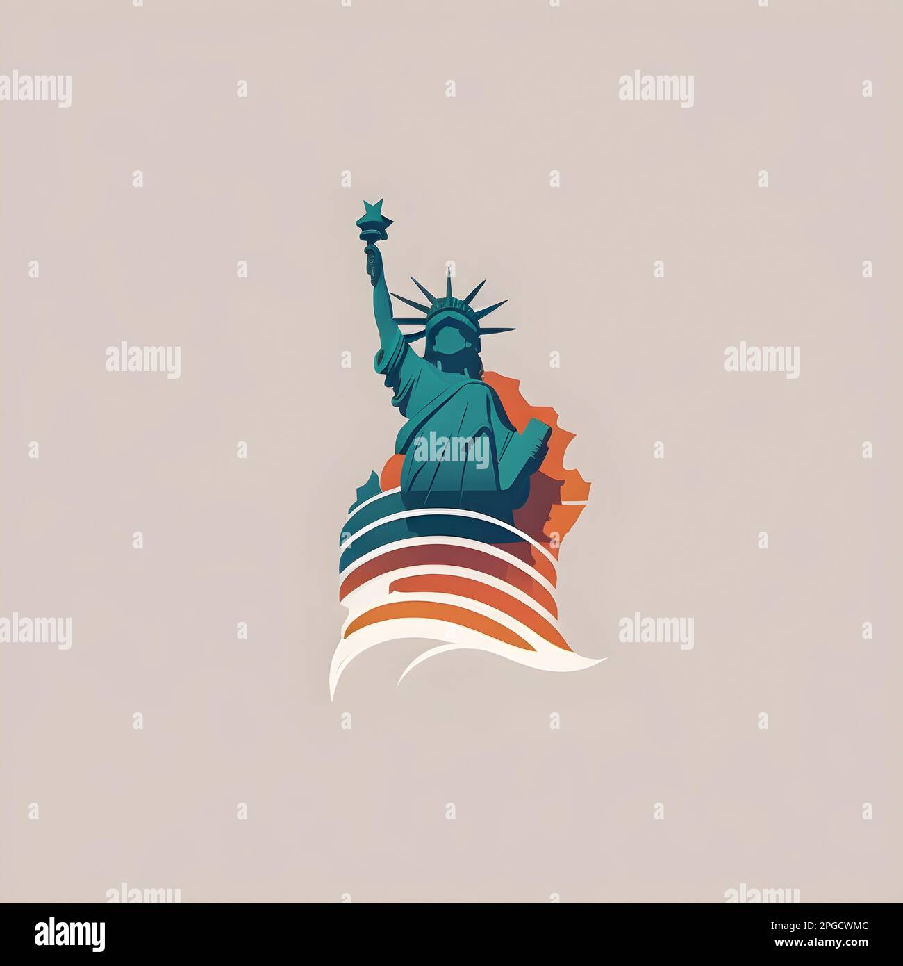 Stylized american flag logo hi-res stock photography and images - Alamy