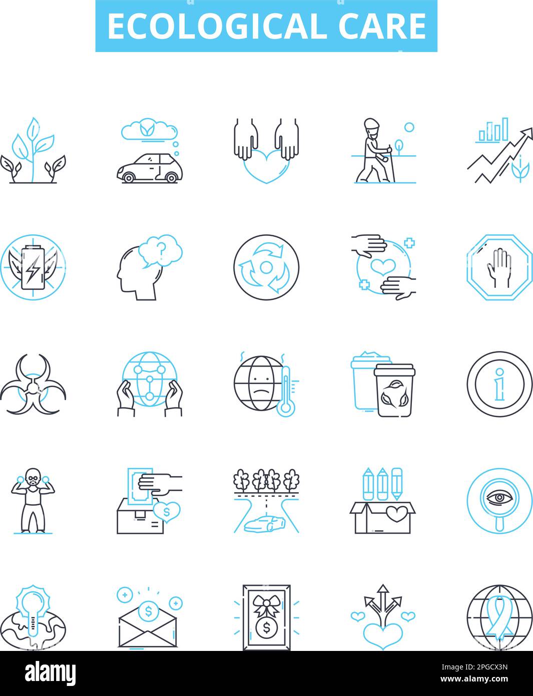 Ecological care vector line icons set. ecology, conservation ...
