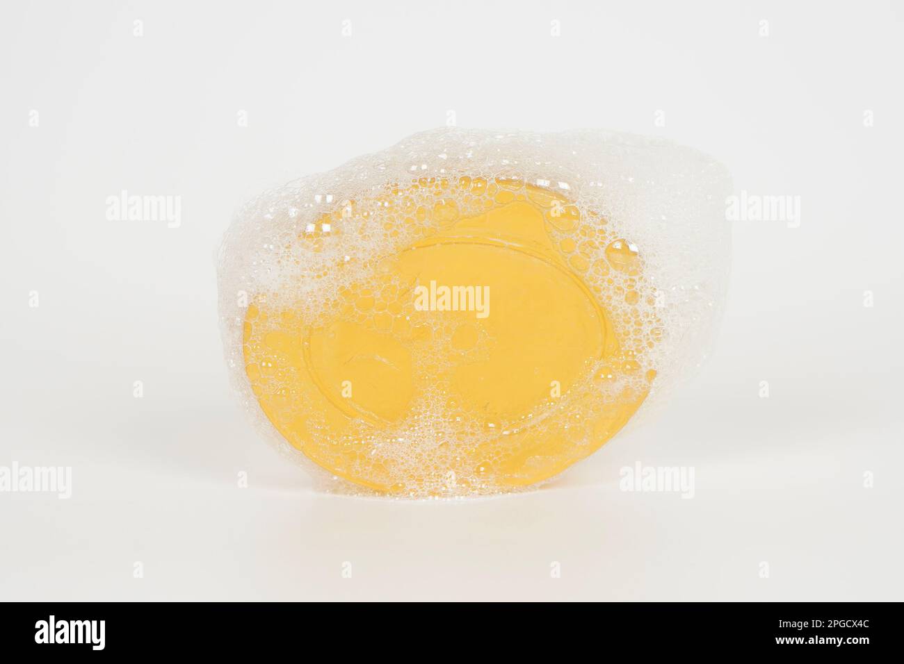 Closeup of glycerine soap bar on white background Stock Photo - Alamy