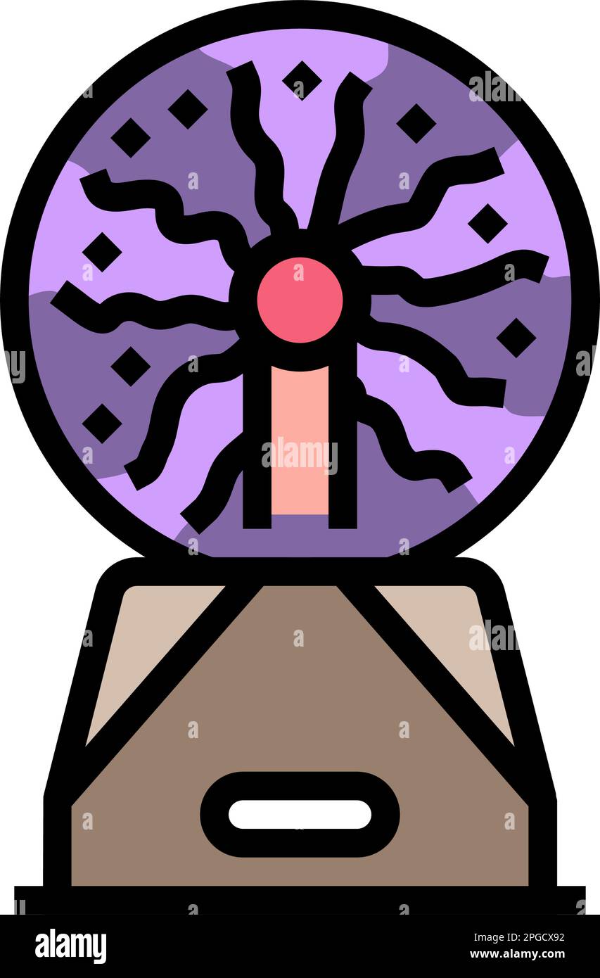 plasma ball kid bedroom color icon vector illustration Stock Vector ...
