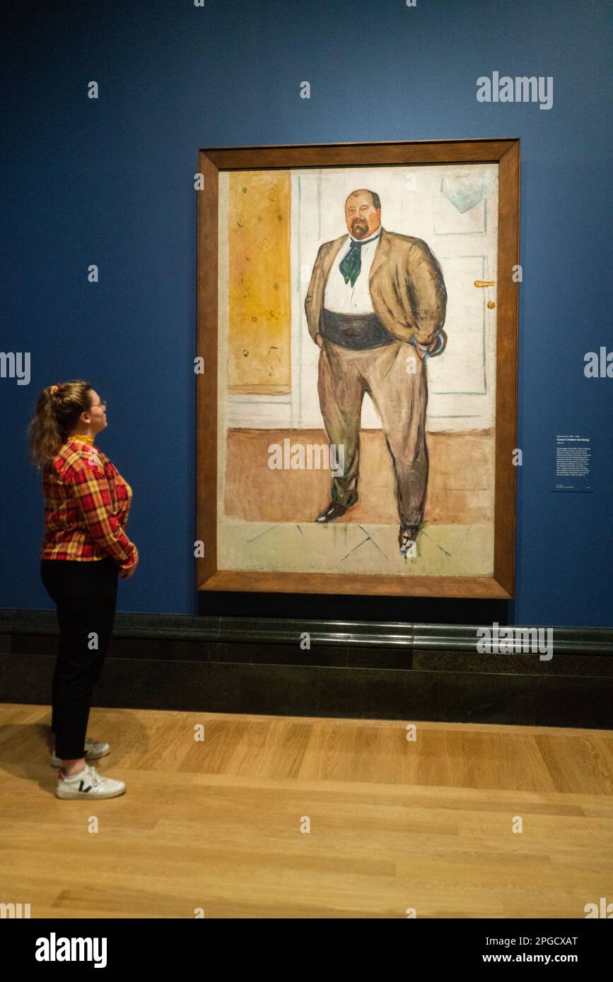 London, UK 22 March 2023. Edvard Munch Portrait of Christen Sandberg ...