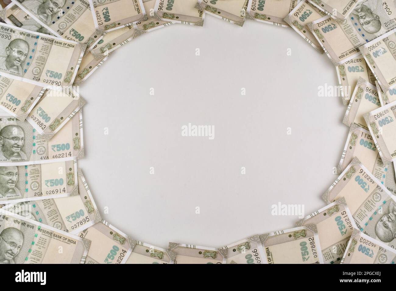 Indian currency note frame with text space Stock Photo - Alamy