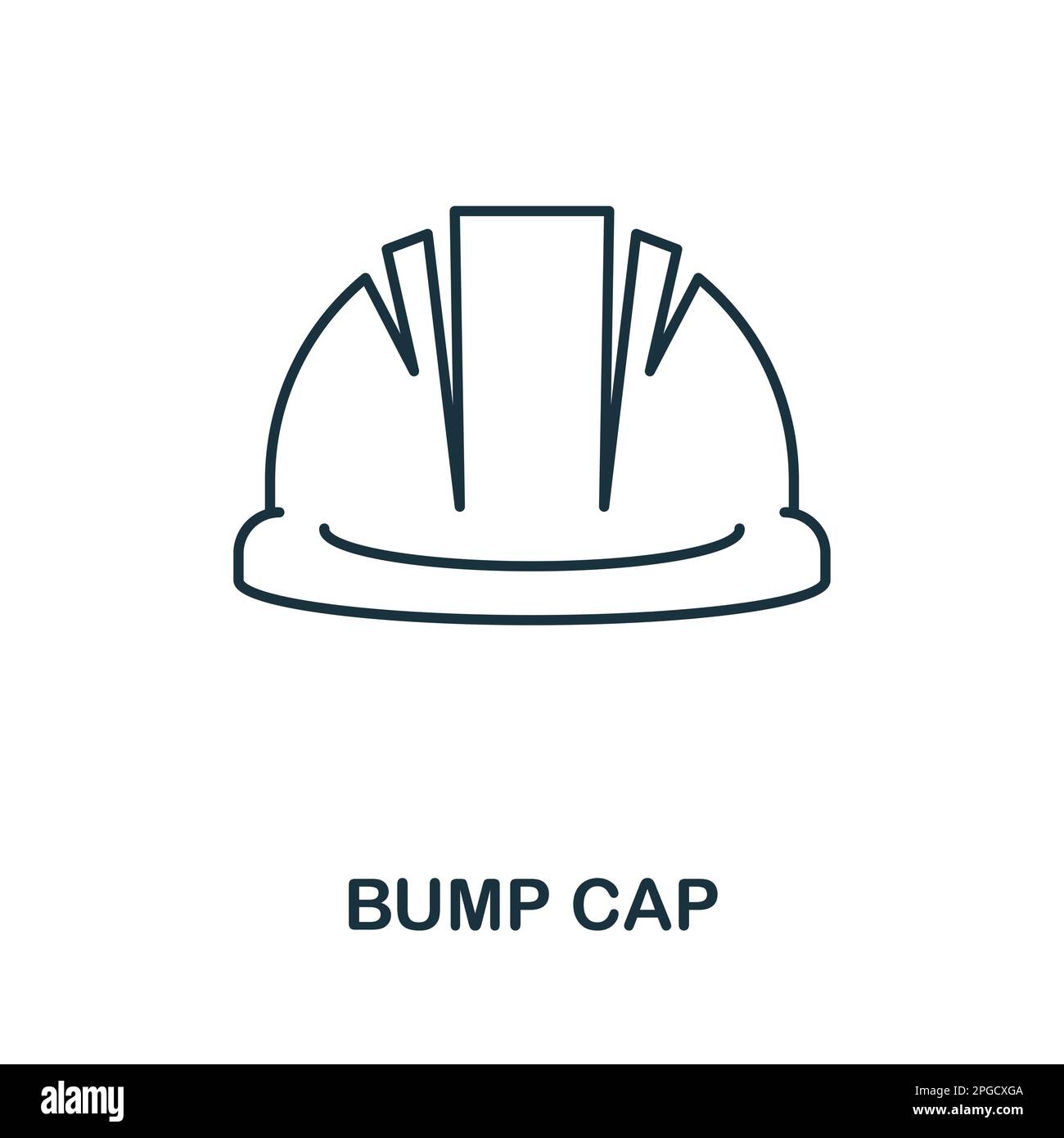 Bump Cap line icon. Monochrome simple Bump Cap outline icon for ...