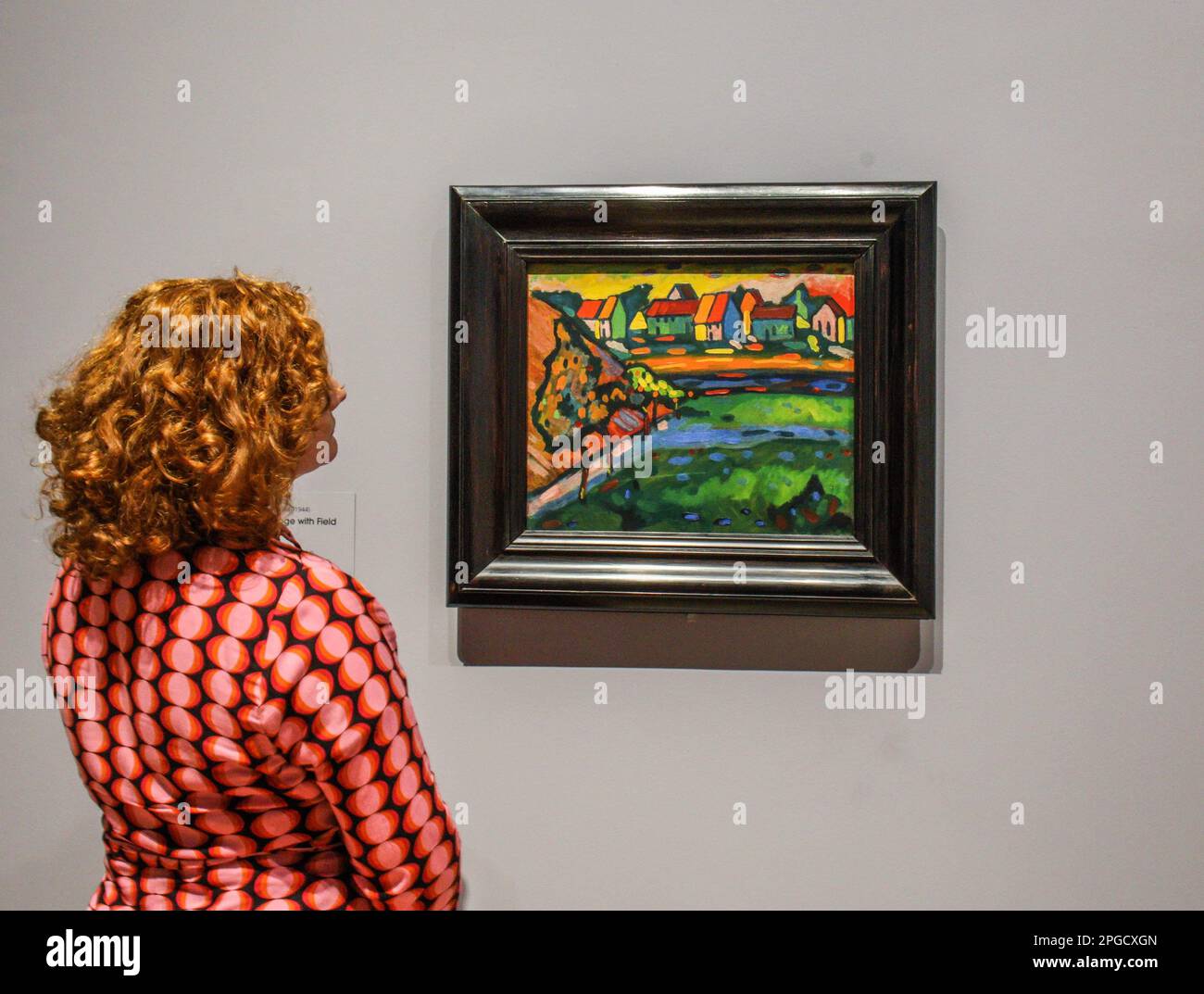 London, UK. 22nd Mar, 2023. Wassilly Kandinsky, Bavarian Village with ...