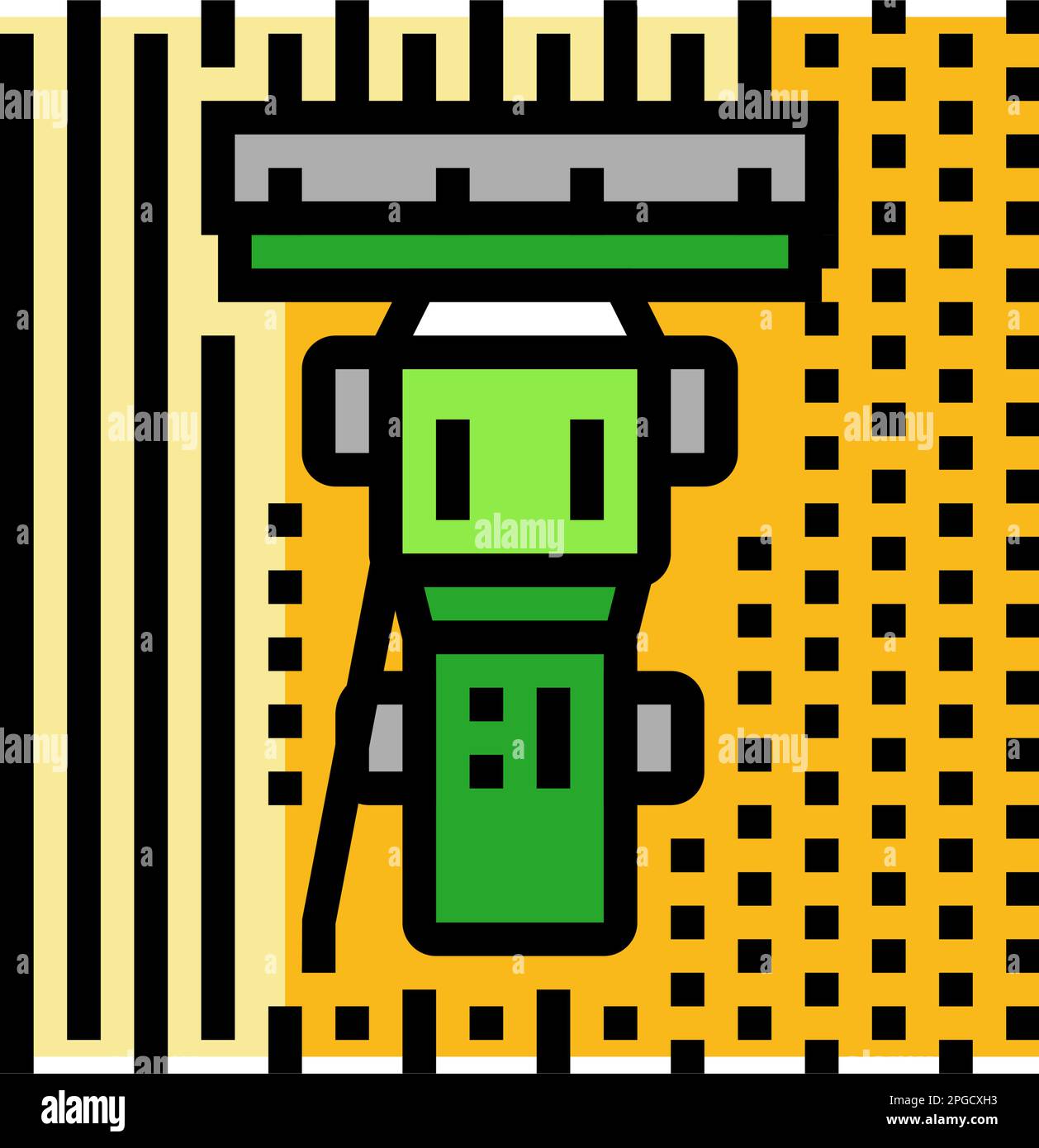 harvester harvesting wheat field color icon vector illustration Stock ...