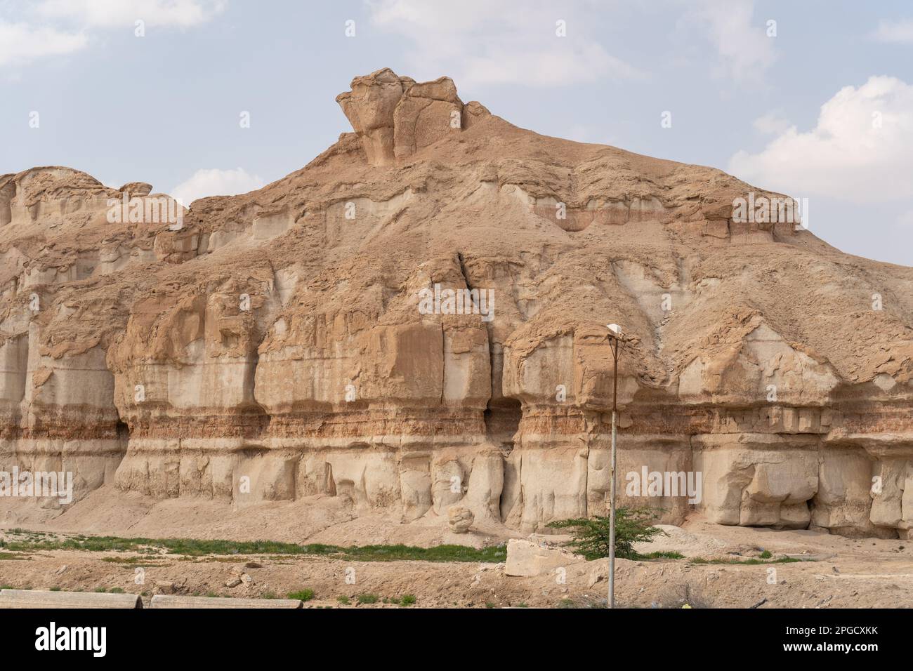 Al-Qarah Mountain or Jabal Al-Qarah, Al Hofuf Saudi Arabia Stock Photo ...