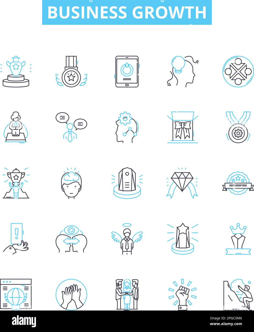 Business growth vector line icons set. Expansion, Prosperity, Expansion ...