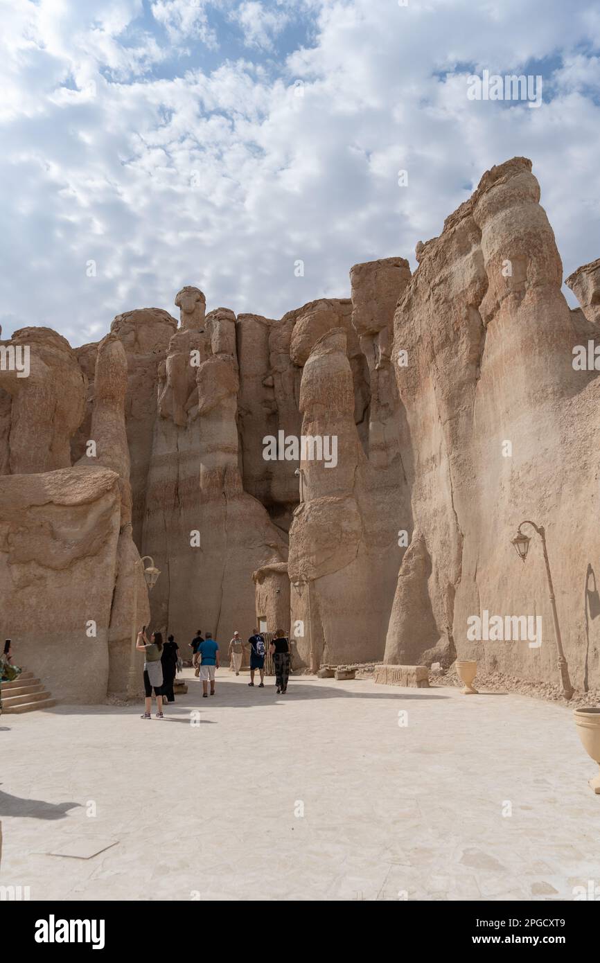 Al Hofuf, Saudi Arabia - March 15, 2023: Al-Qarah Mountain or Jabal Al ...
