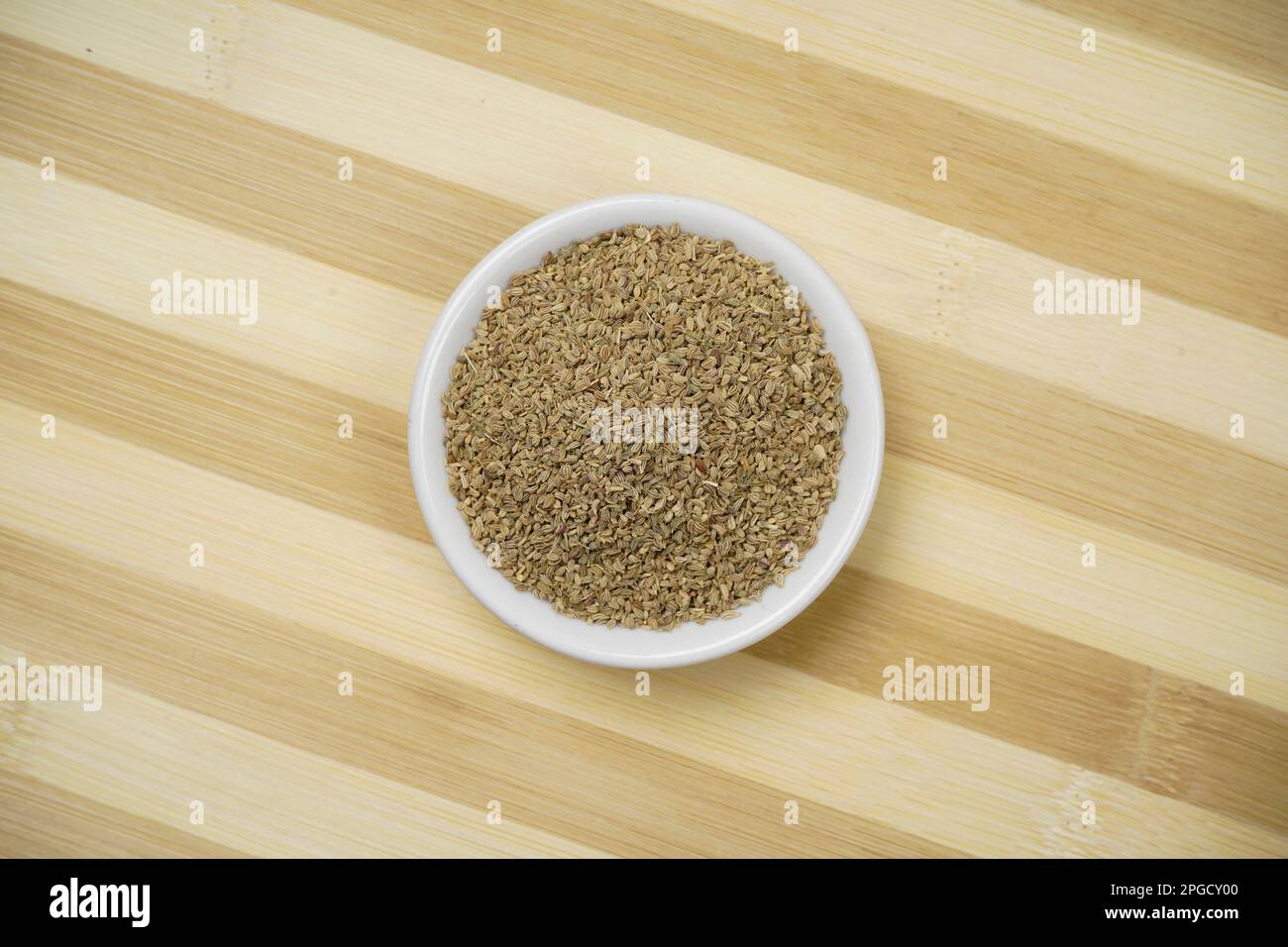 Carom seeds top view, indian spices Stock Photo - Alamy