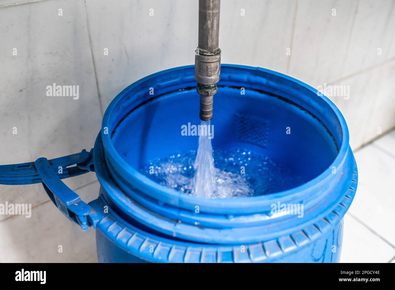 Dhaka, Bangladesh. 22nd Mar, 2023. A container is filled with water ...