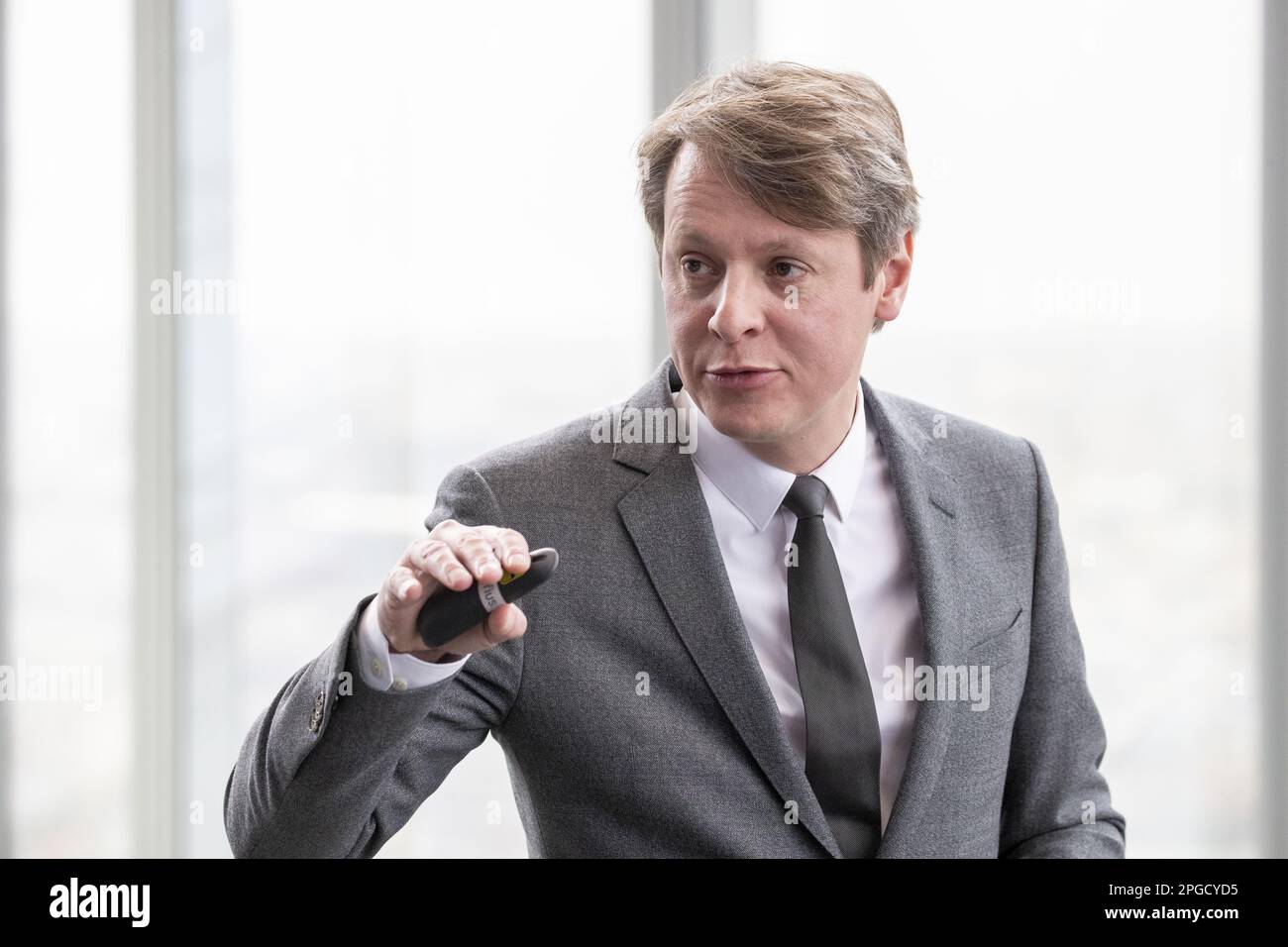 Brussels, Belgium. 22nd Mar, 2023. Belfius Insurance CFO Matthias ...
