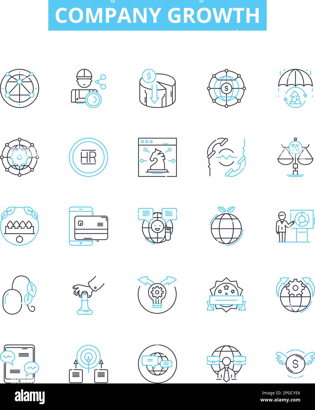 Company growth vector line icons set. Growth, Expansion, Profits ...