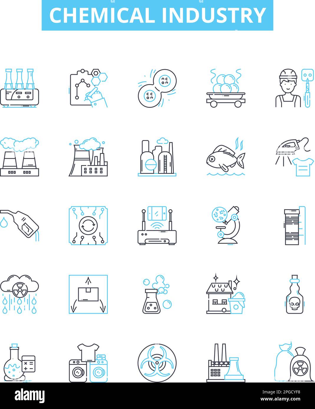 Chemical industry vector line icons set. Chemicals, Industry ... Chemical industry vector line icons set. Chemicals, Industry ...
