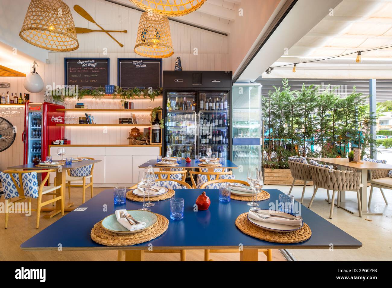 Restaurant Bar interior , Mediterranean Mallorca Spain, architecture ...