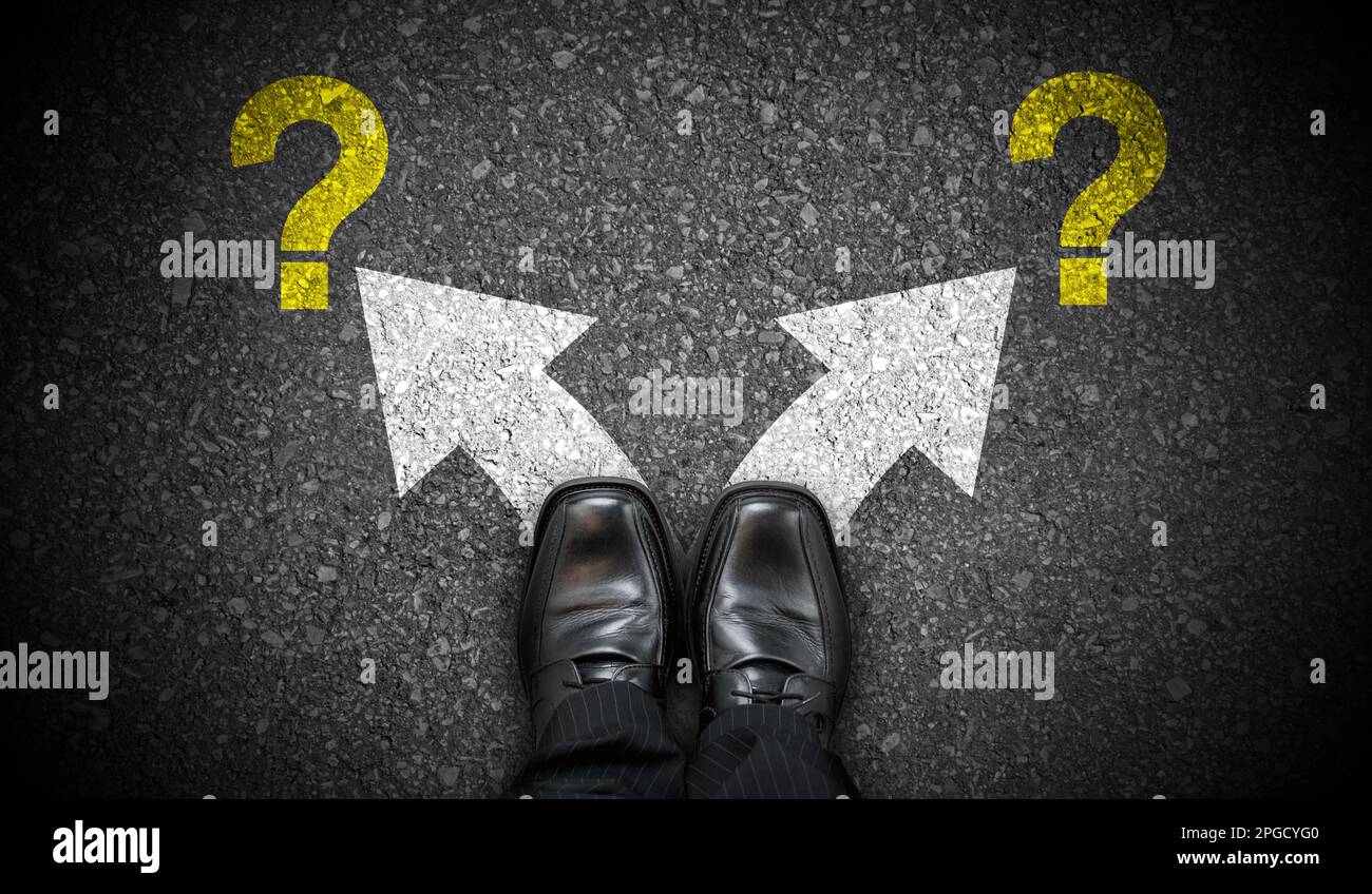 Shoes on a path right way wrong way hi-res stock photography and images ...