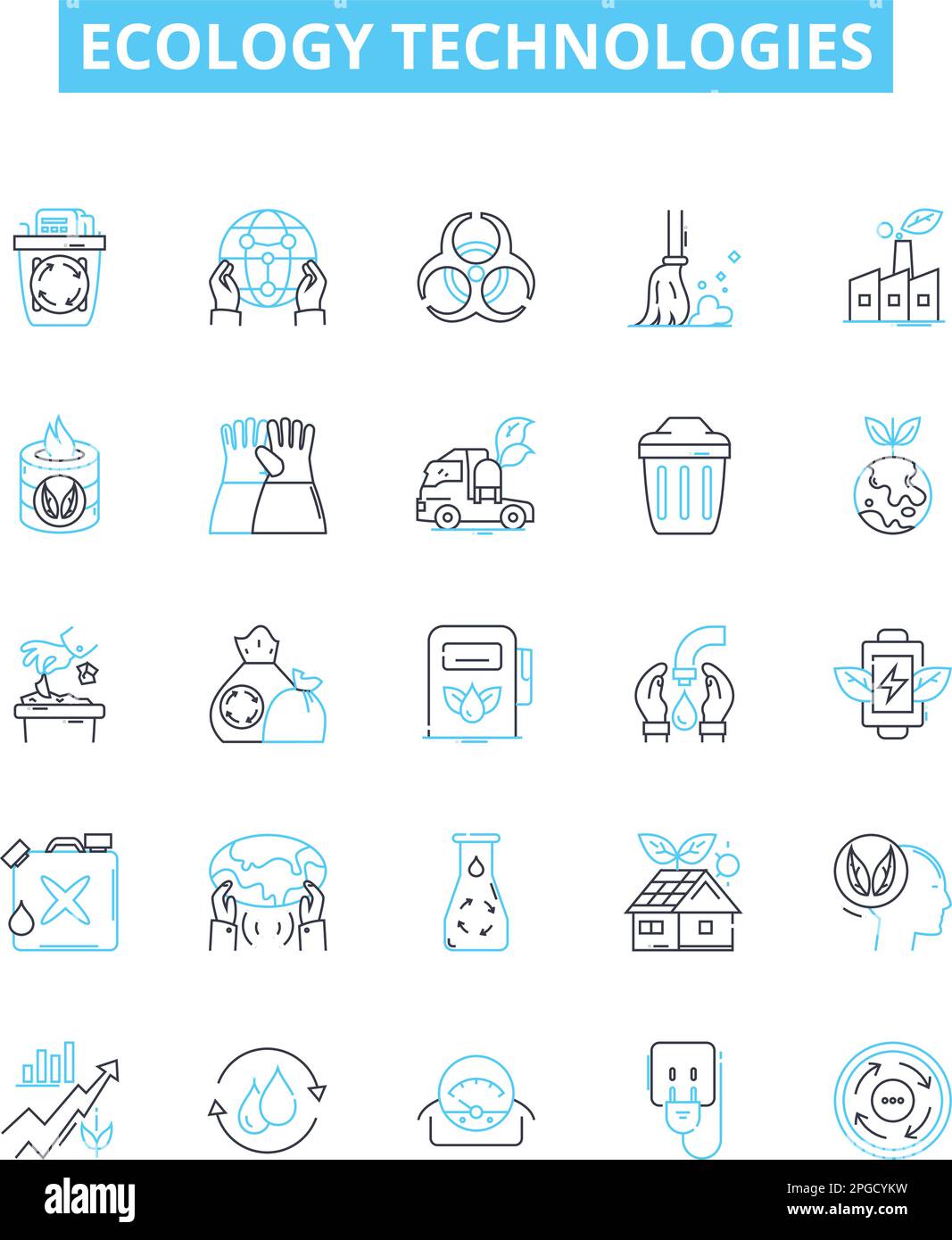 Ecology technologies vector line icons set. Ecosphere, Biosphere ...
