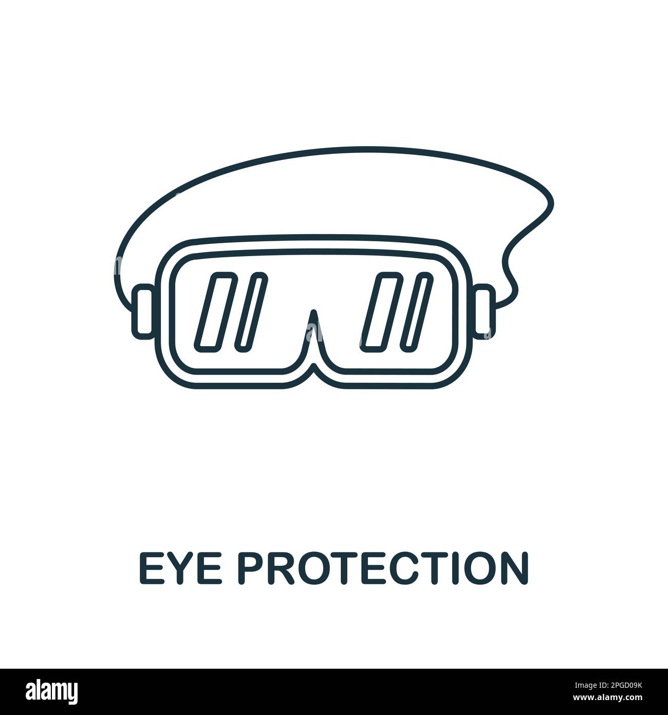 Eye Protection line icon. Monochrome simple Eye Protection outline icon ...