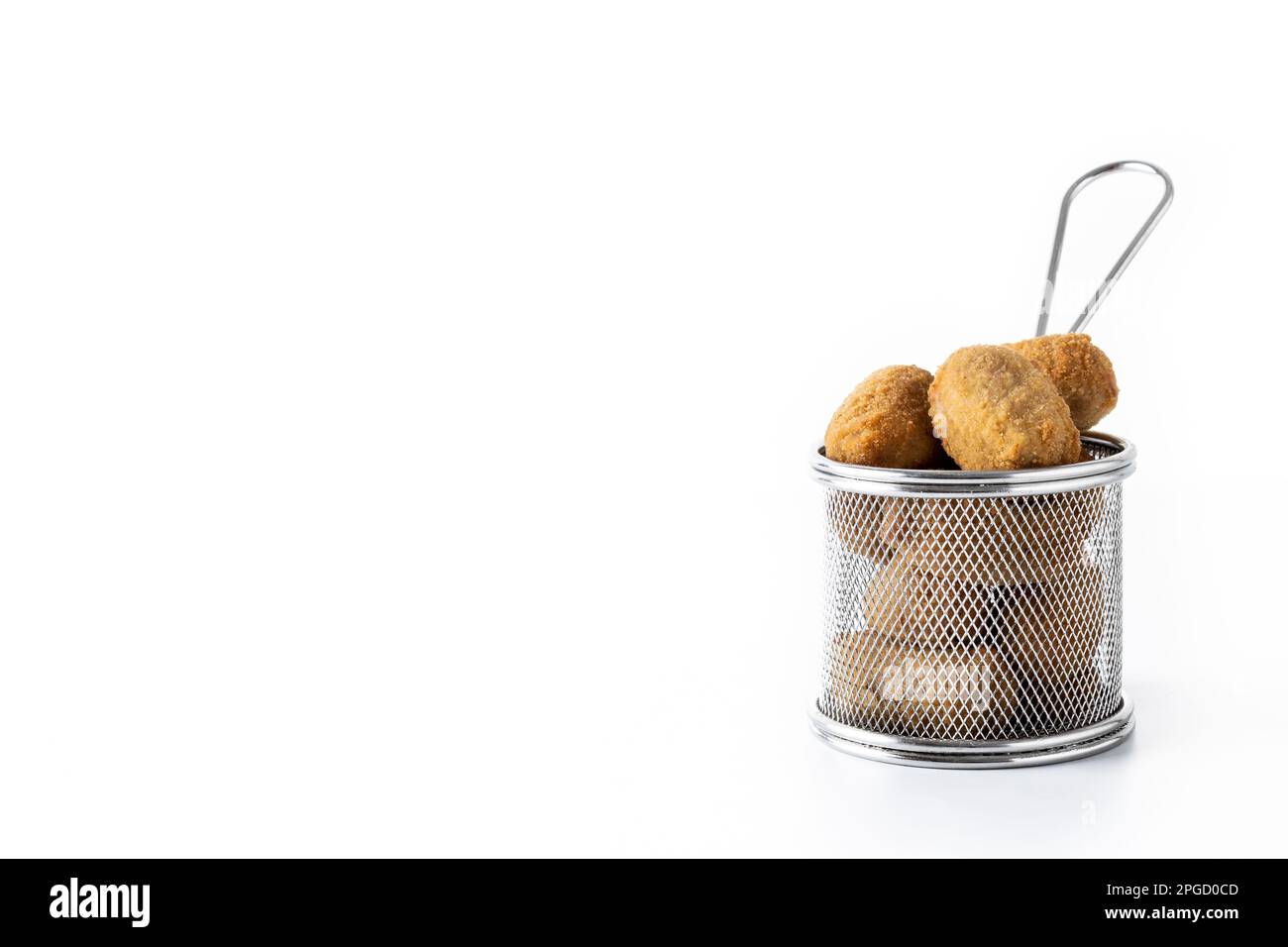 Traditional spanish fried croquettes isolated on white background Stock ...