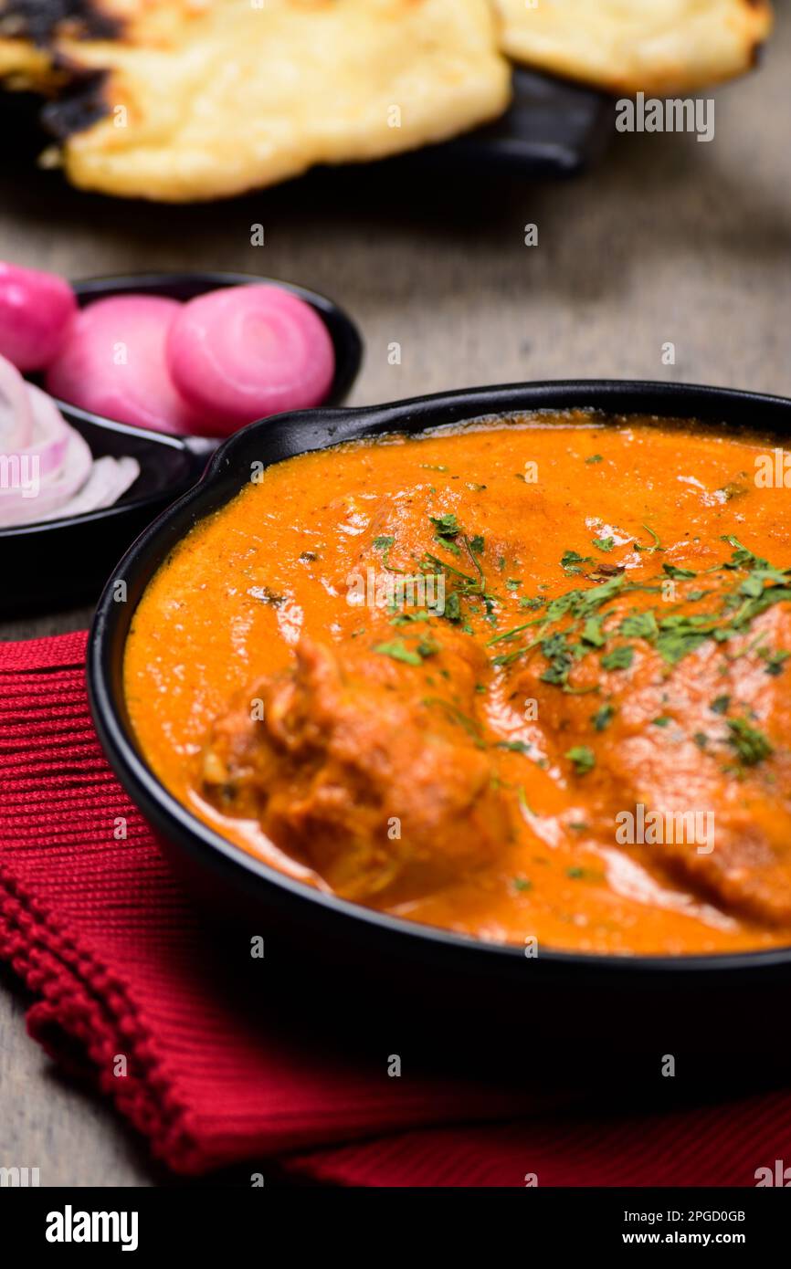 Closeup of Butter chicken punjabi food Stock Photo - Alamy